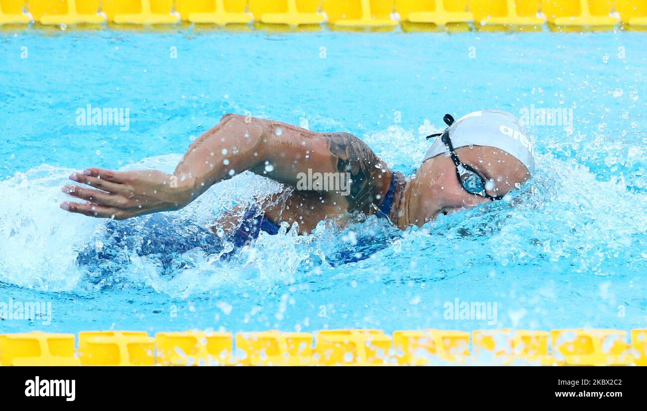 Anna Egorova (RUS) competes in the women's 400m freestyle during the ...