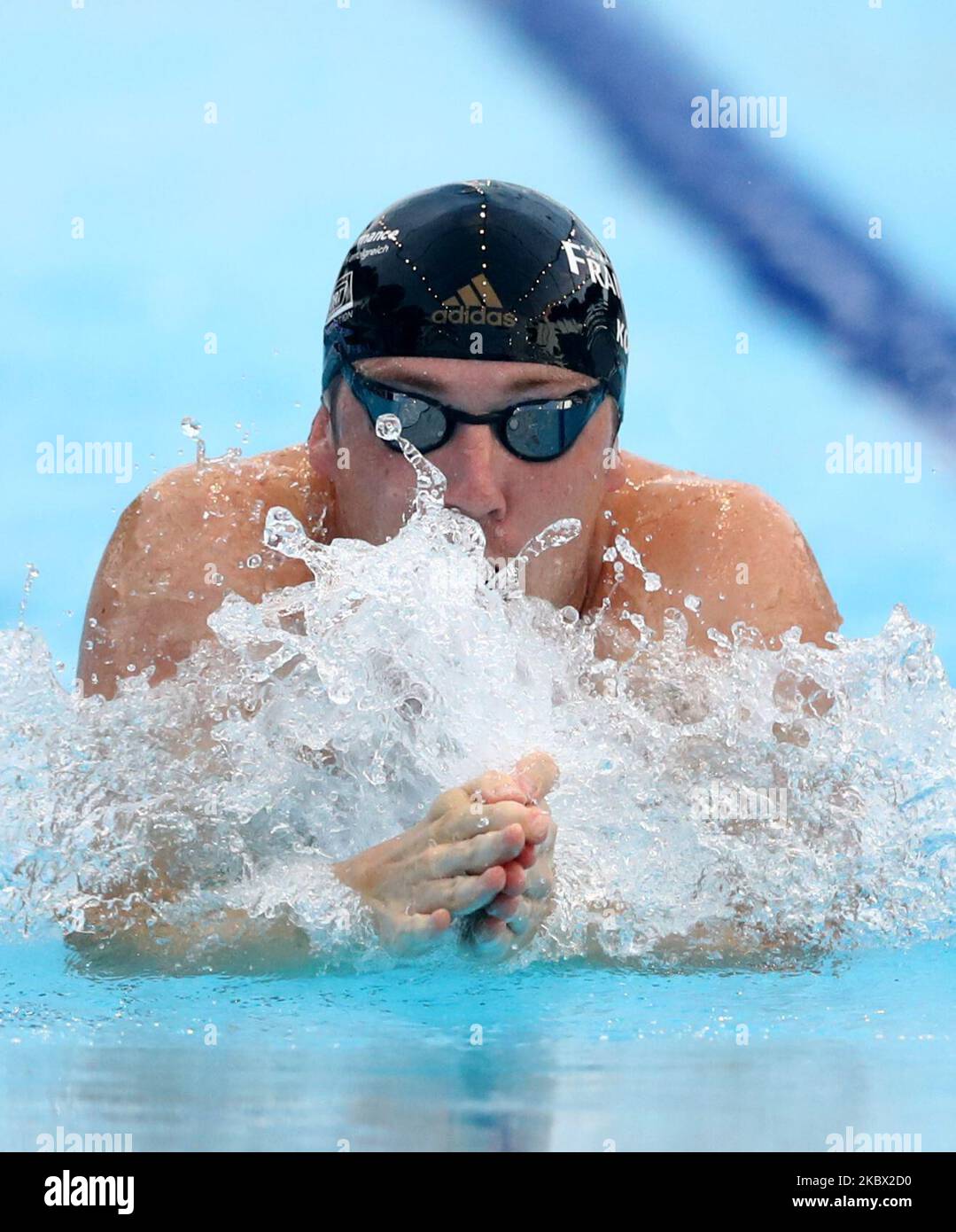 Marco Koch (GER) competes in the men's 100m breaststroke during the ...