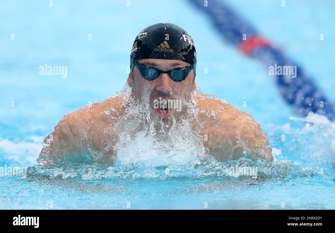 Marco Koch (GER) competes in the men's 100m breaststroke during the ...