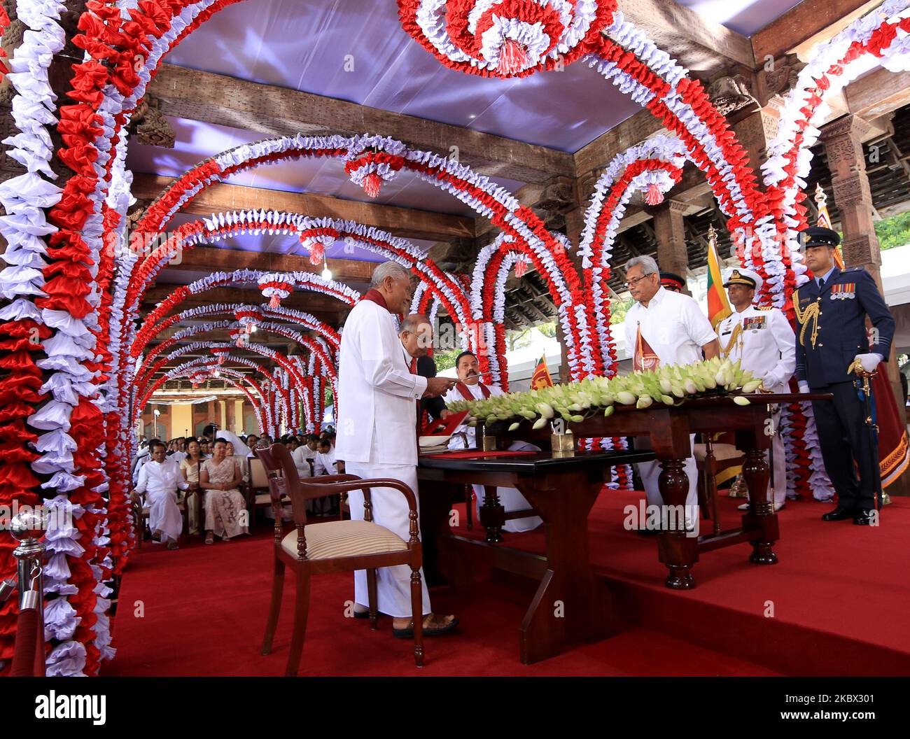 Chamal Rajapaksa (L), the elder brother of prime minister Mahinda ...
