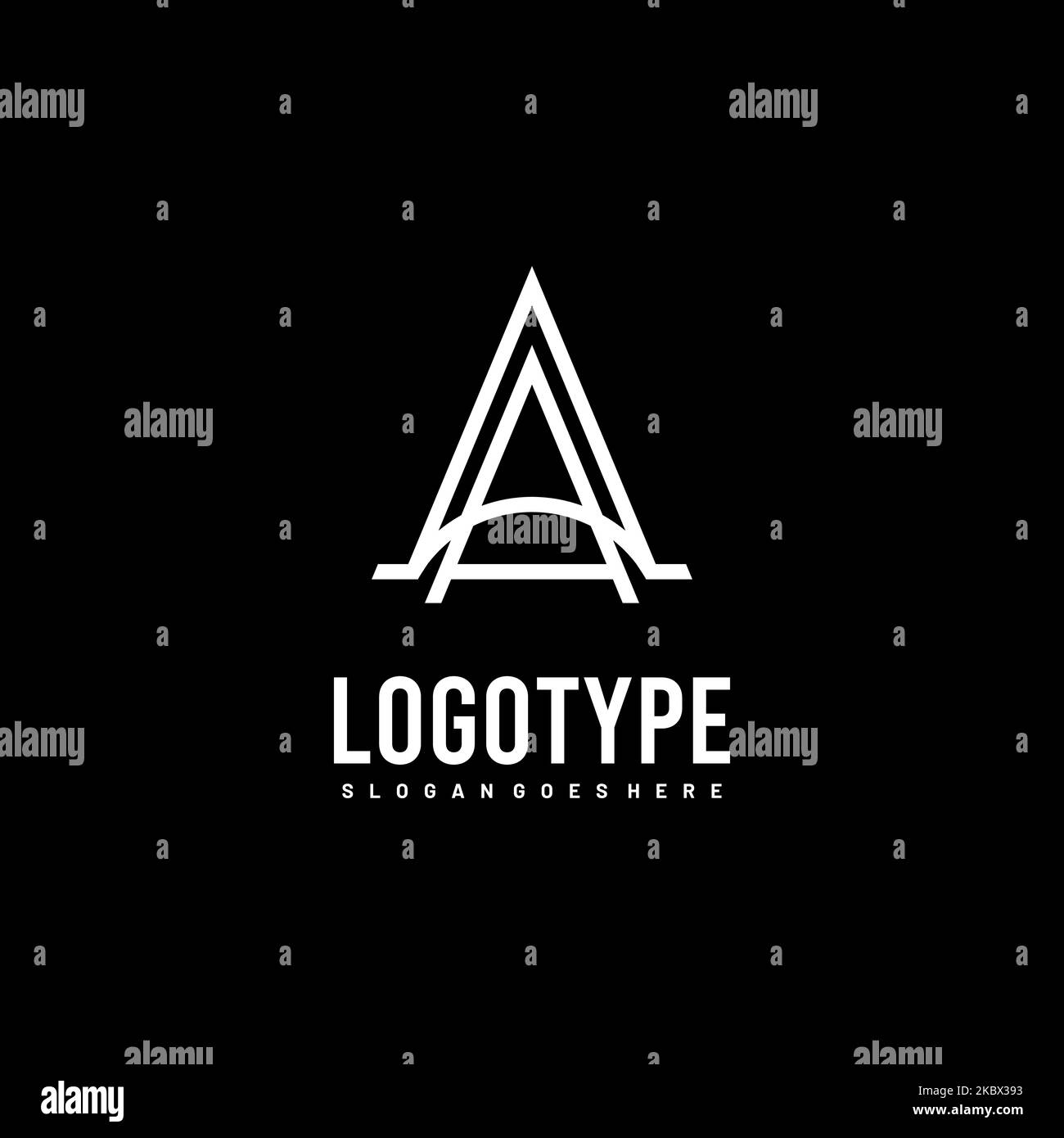 Modern initial AA logo letter simple and creative design concept Stock ...