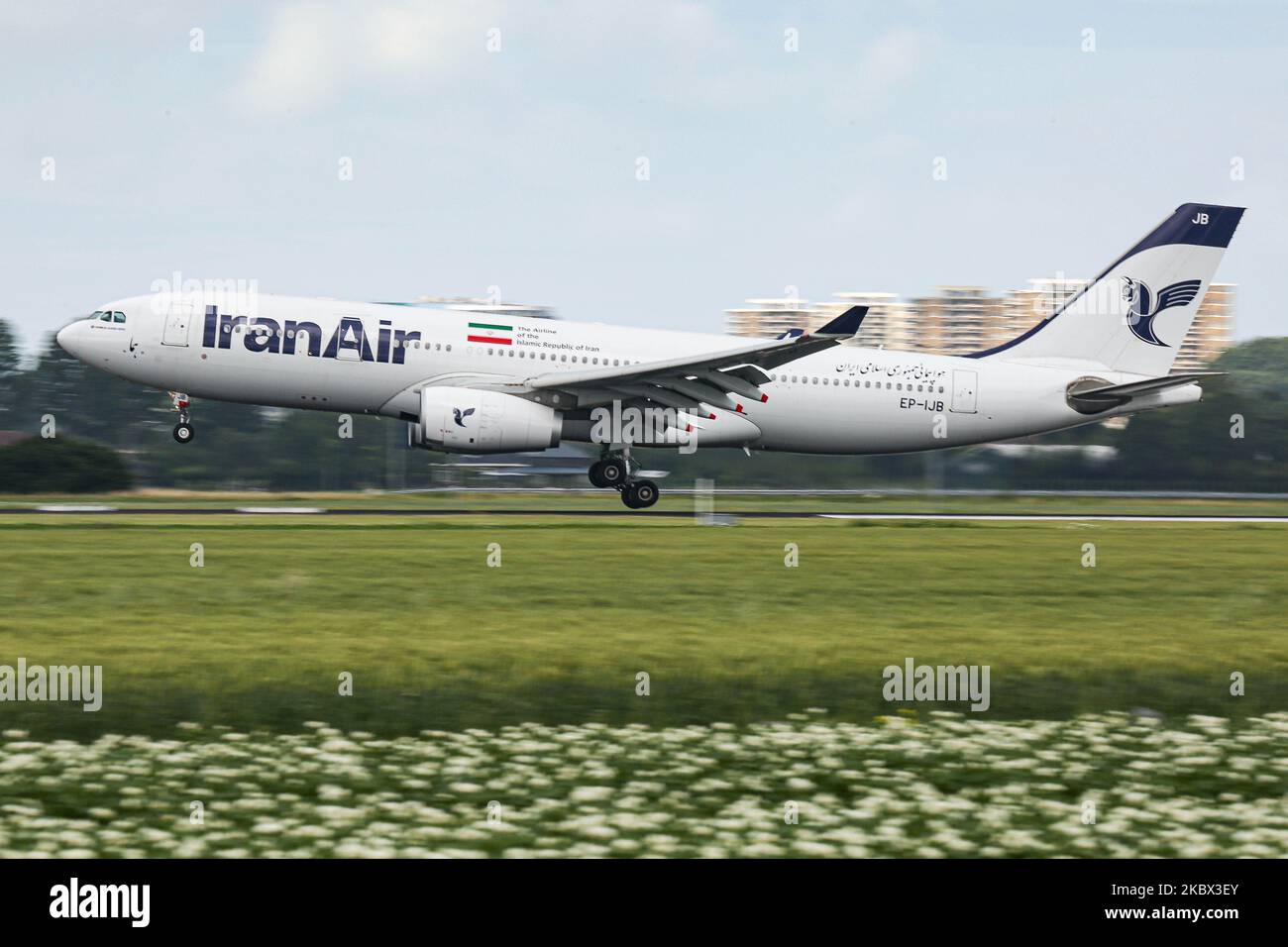Iran Air Airbus A330 aircraft as seen on final approach flying ...