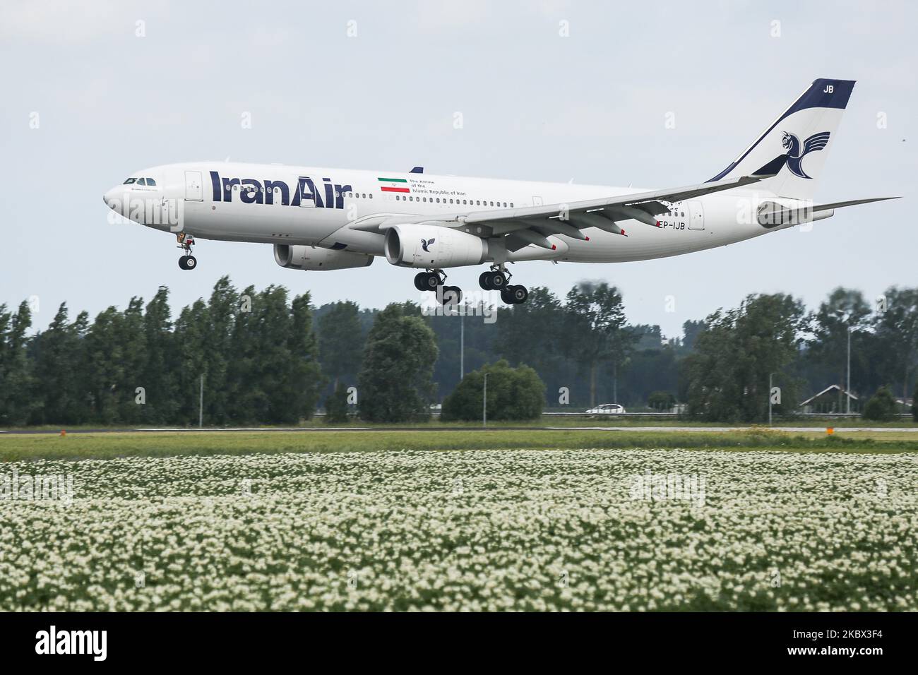Iran Air Airbus A330 aircraft as seen on final approach flying ...