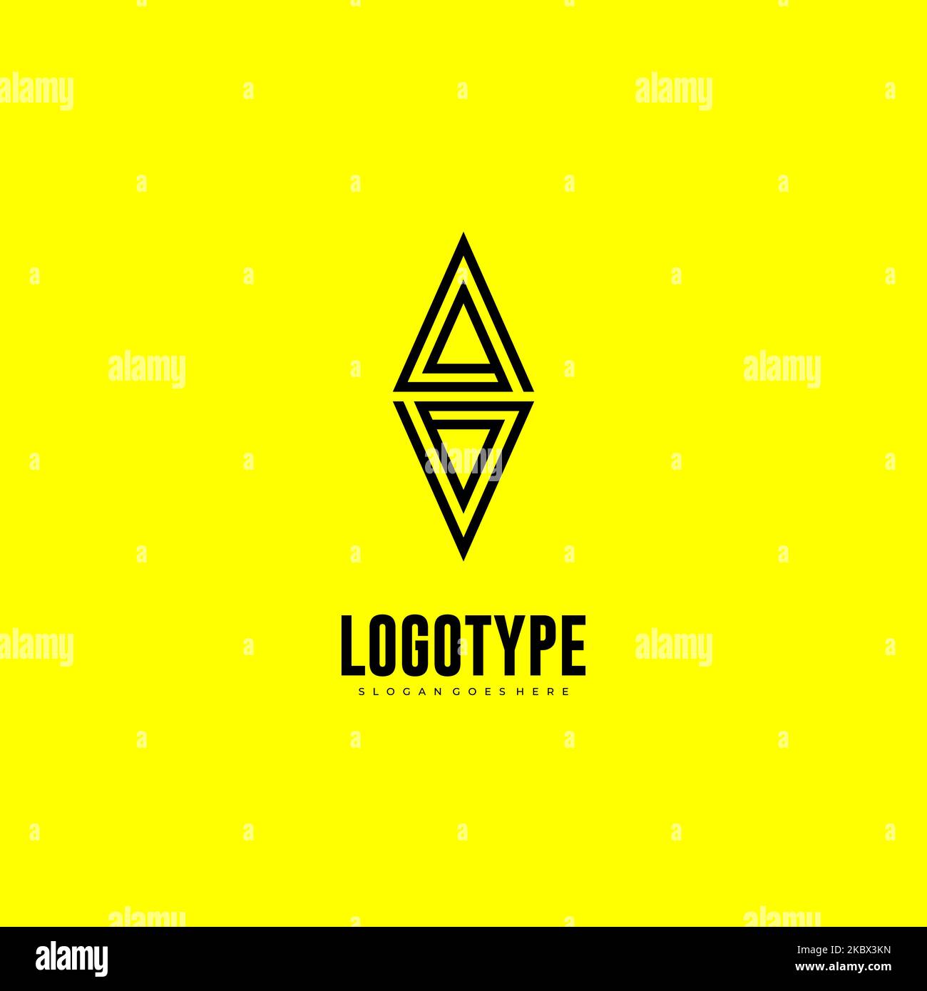 Modern initial AA logo letter simple and creative design concept Stock ...