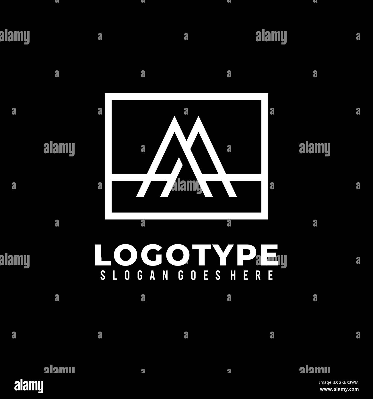 Modern initial AA logo letter simple and creative design concept Stock ...