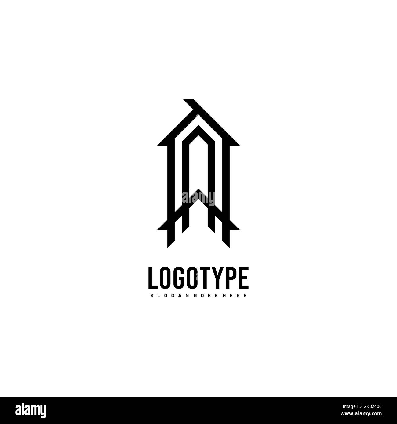 Modern initial AA logo letter simple and creative design concept Stock ...