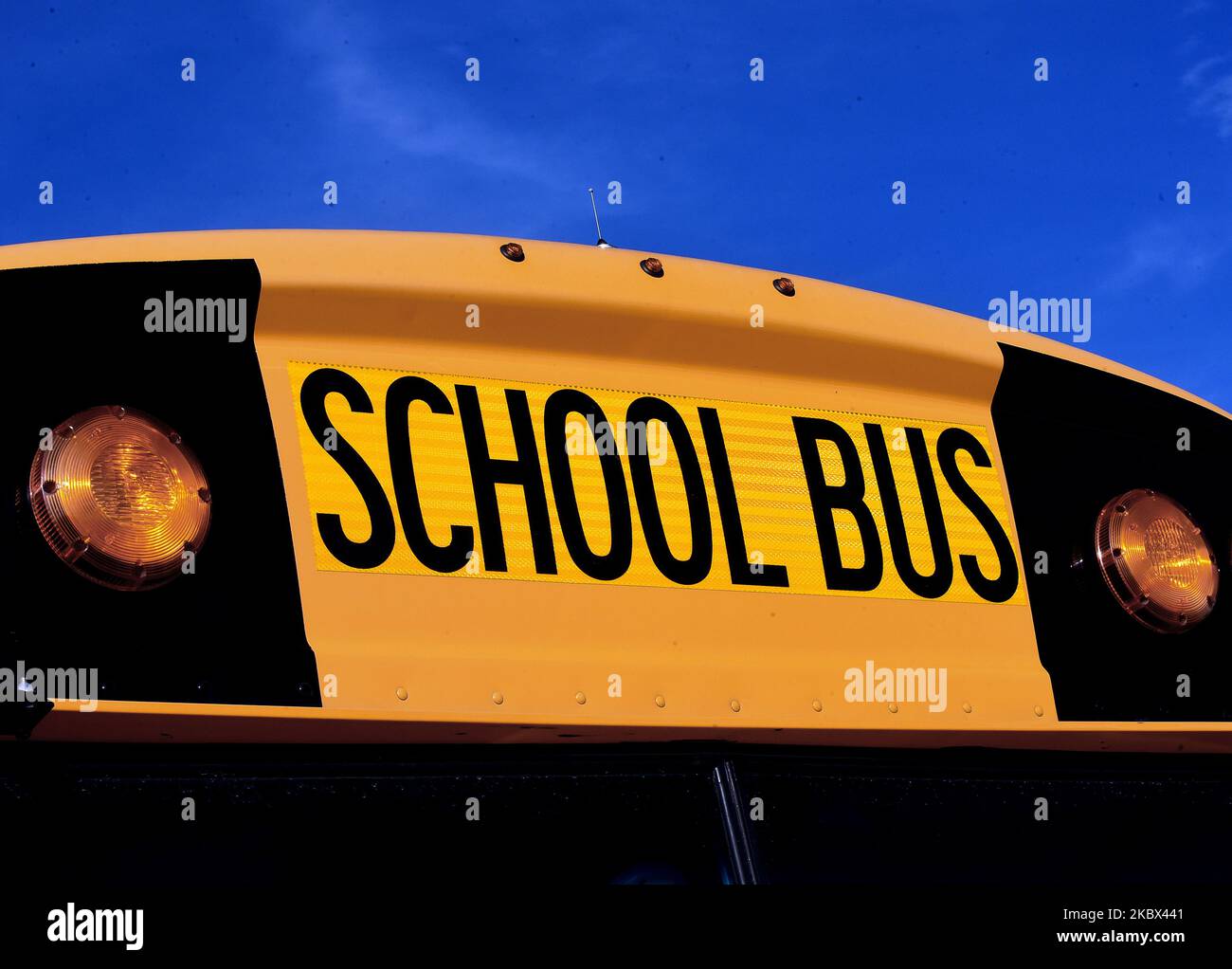 A school bus is seen parked at the Winter Springs Transportation Hub of ...