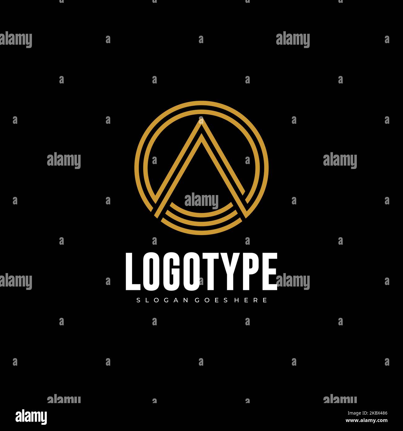 Modern initial AA logo letter simple and creative design concept Stock ...