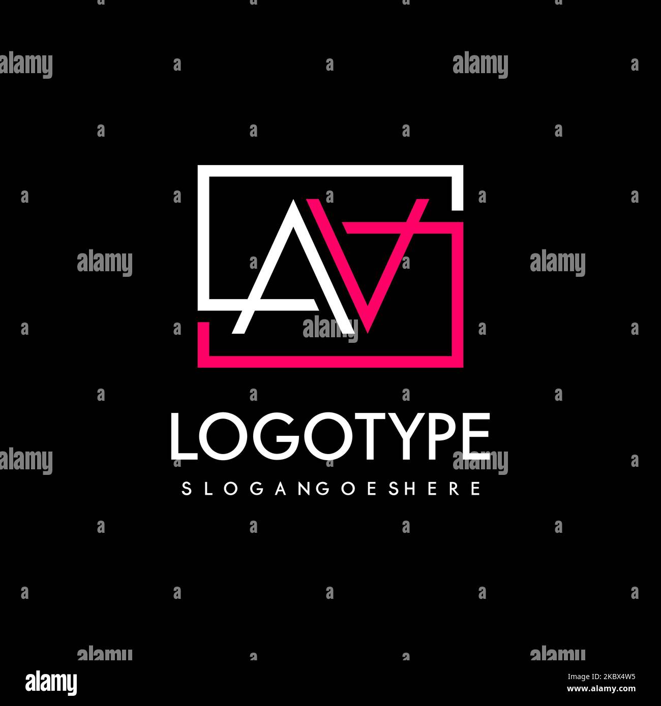 Modern initial AA logo letter simple and creative design concept Stock ...