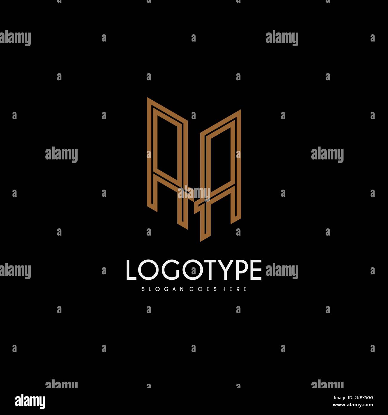 Modern initial AA logo letter simple and creative design concept Stock ...