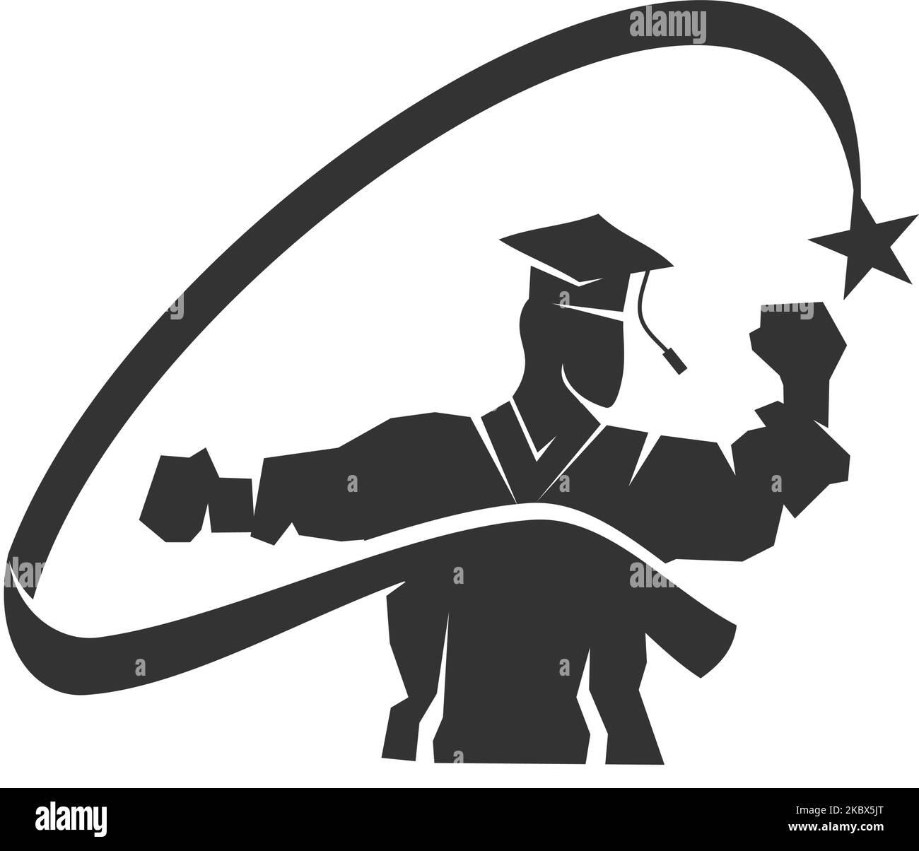 scholar student success logo Icon Illustration Brand Identity Stock ...