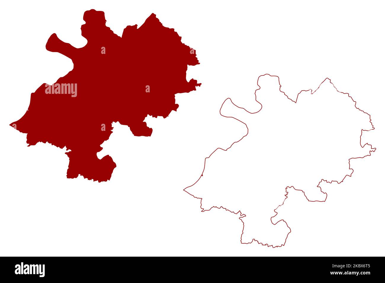 Stroud district map Cut Out Stock Images & Pictures - Alamy