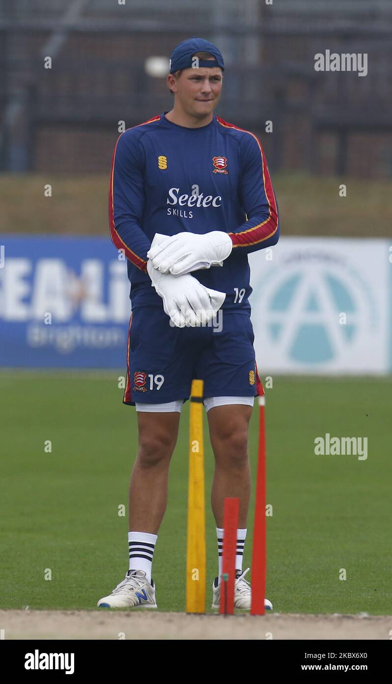 Essex's Michael Pepper practising before game during day one of Bob ...