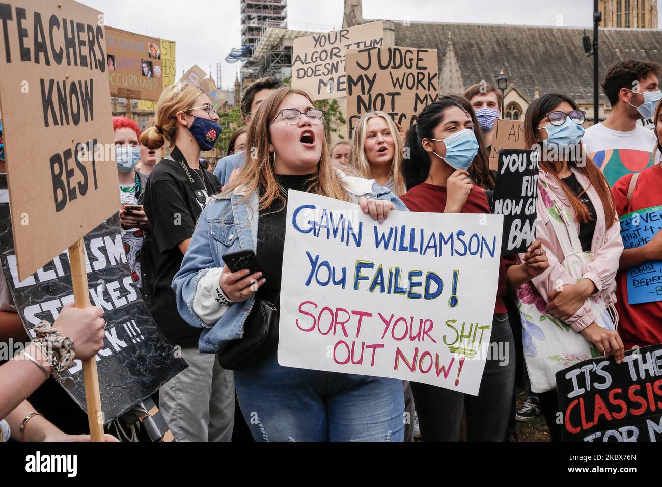 Youth protests at Parliament square against a new exam rating system ...