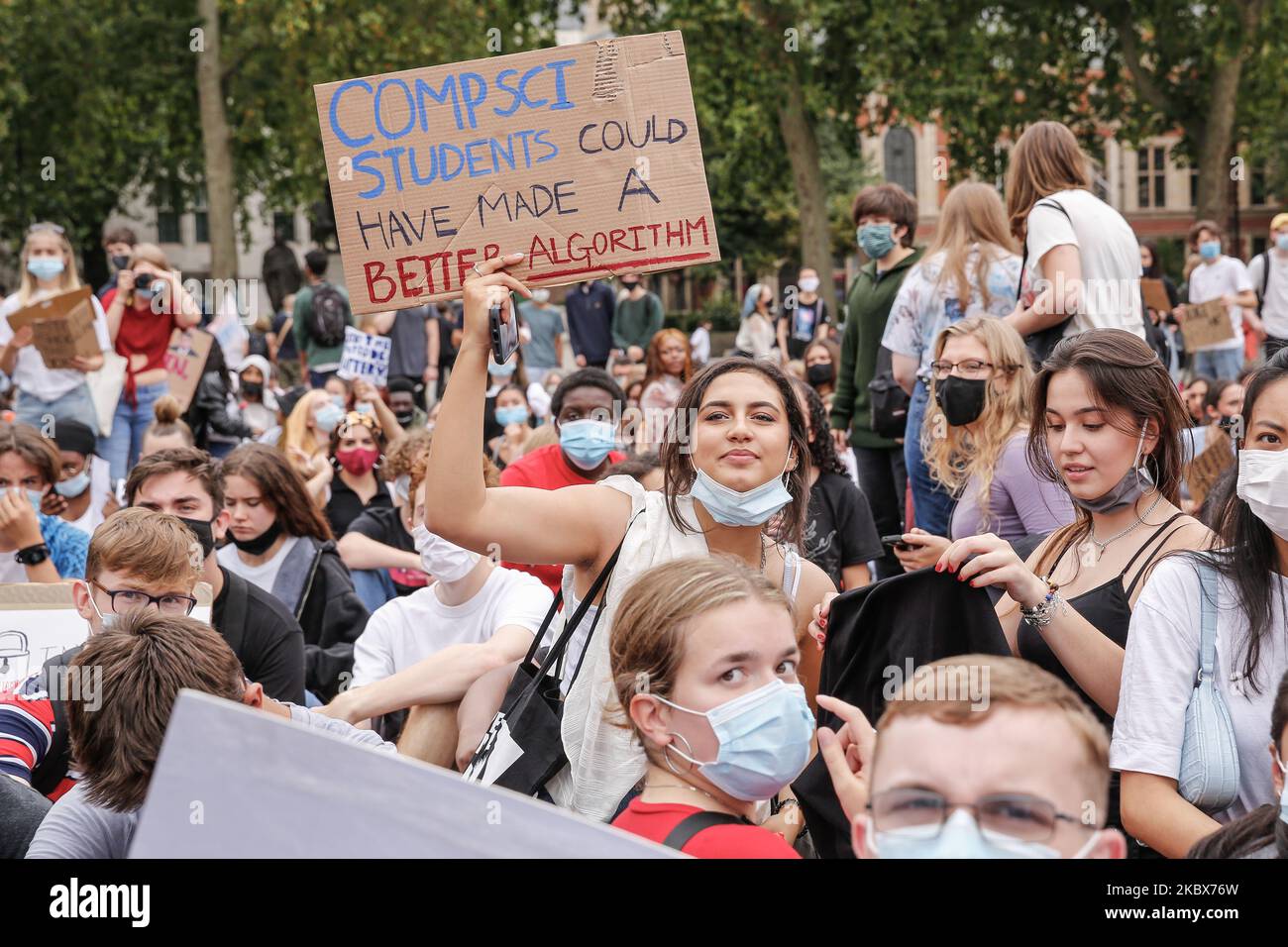 Youth protests at Parliament square against a new exam rating system ...