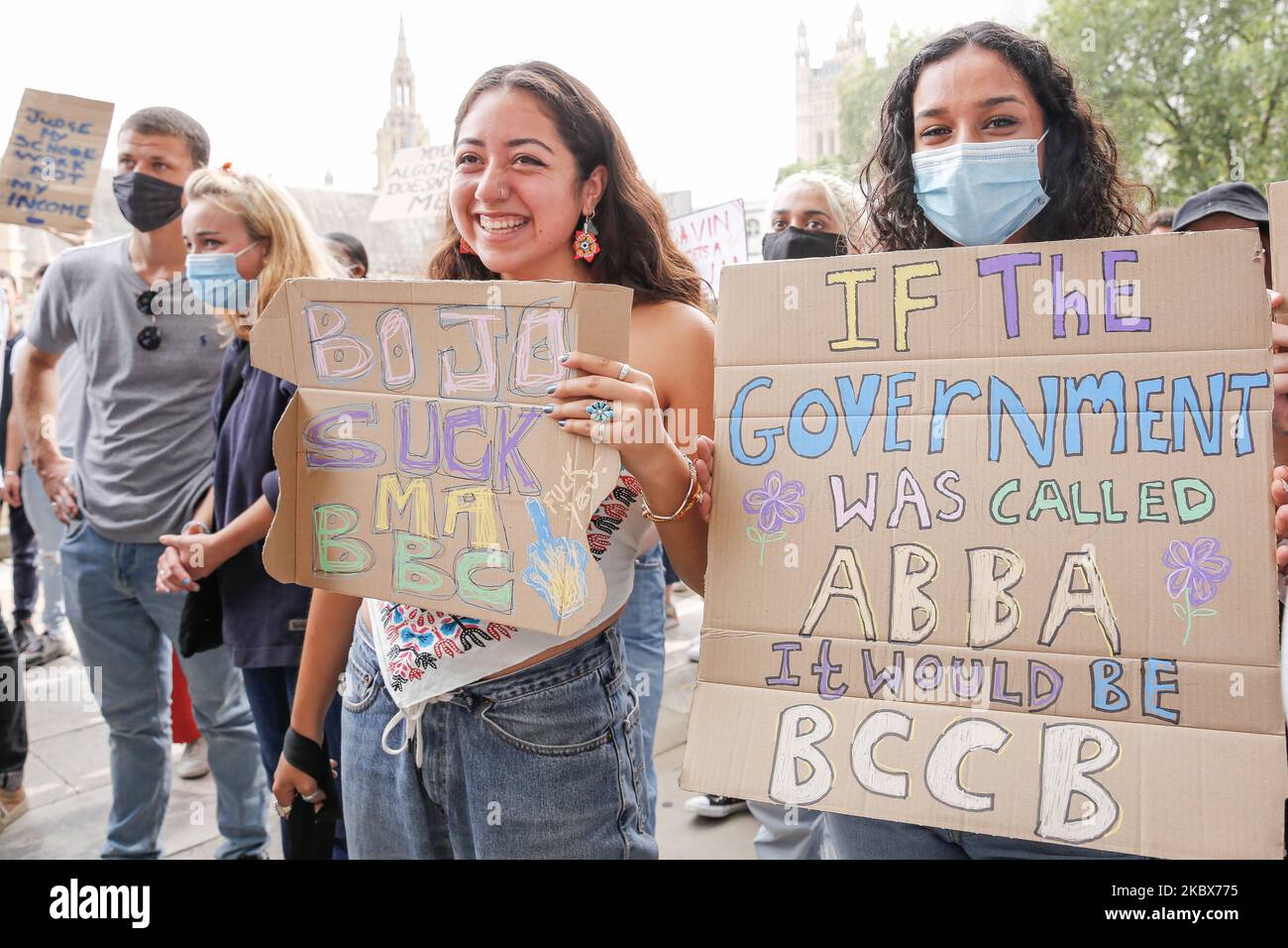 Youth protests at Parliament square against a new exam rating system ...