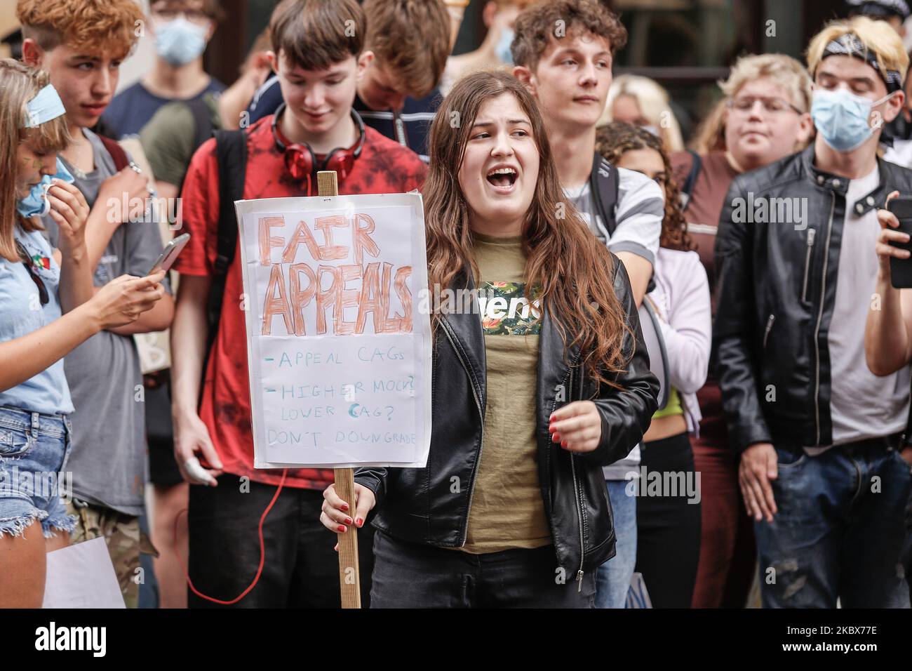 Youth protests in front of the Department for Education as a new exam ...