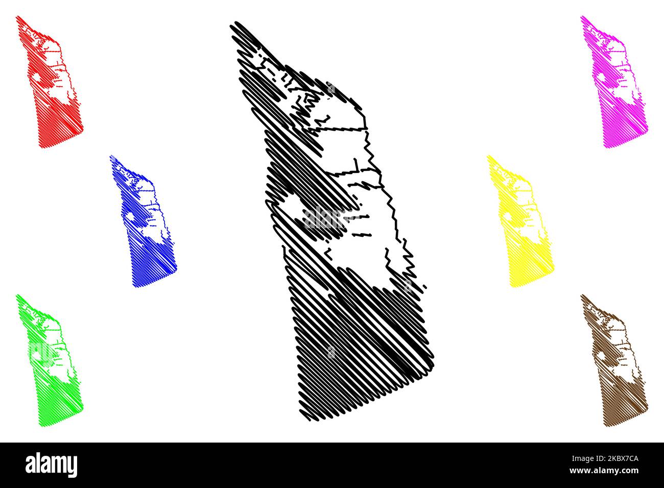 Vallarpadam Island (Republic of India, Indian Ocean) map vector ...