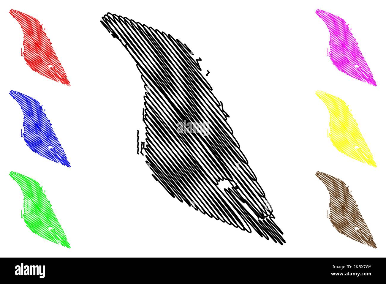 Willingdon Island (Republic of India, Indian Ocean) map vector ...