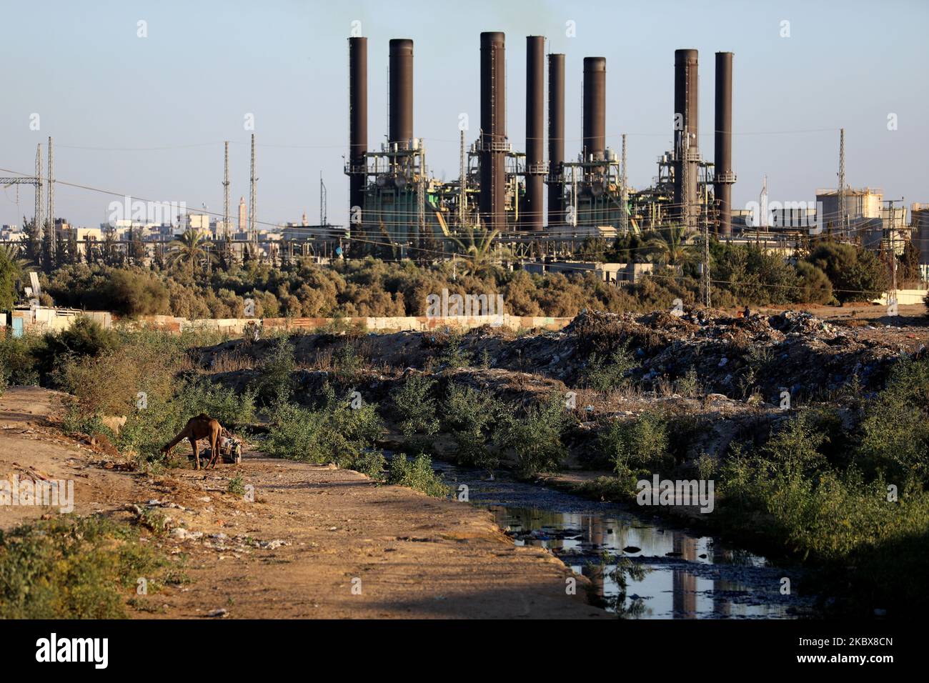 A general view of the Gaza's electrical Gaza's only electrical plant ...
