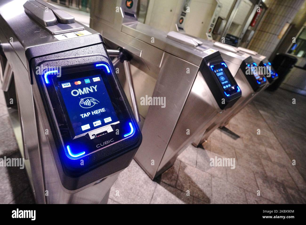 MTA's New Fare Payment System is seen in Main Street Subway Station in ...