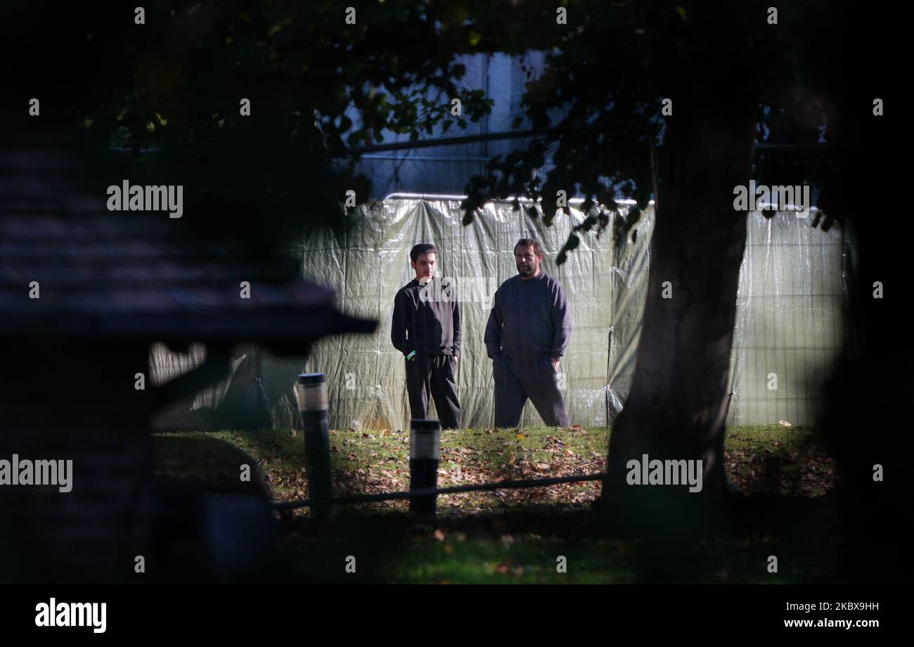 People thought to be migrants inside the Manston immigration short-term ...