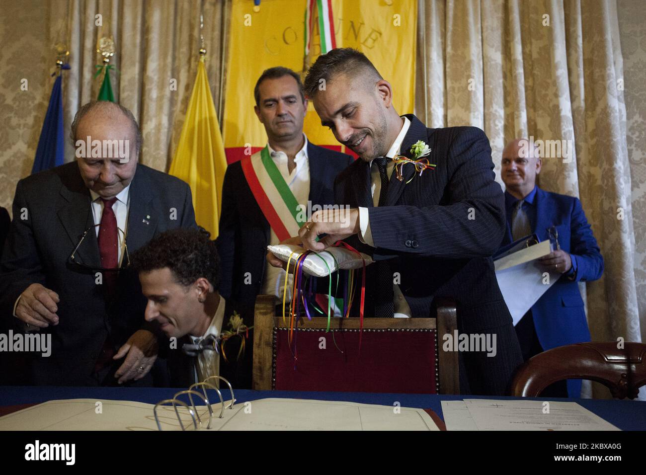 the first civil union between Antonello e Danilo in Naples, Italy ...