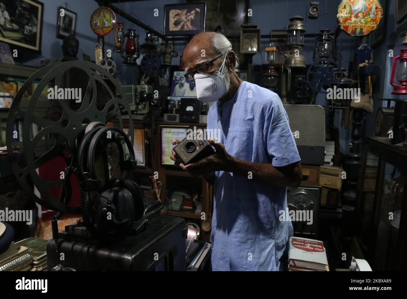A collector Shri Sushi Kumar Chatterjee ,95 year old man shows an ...