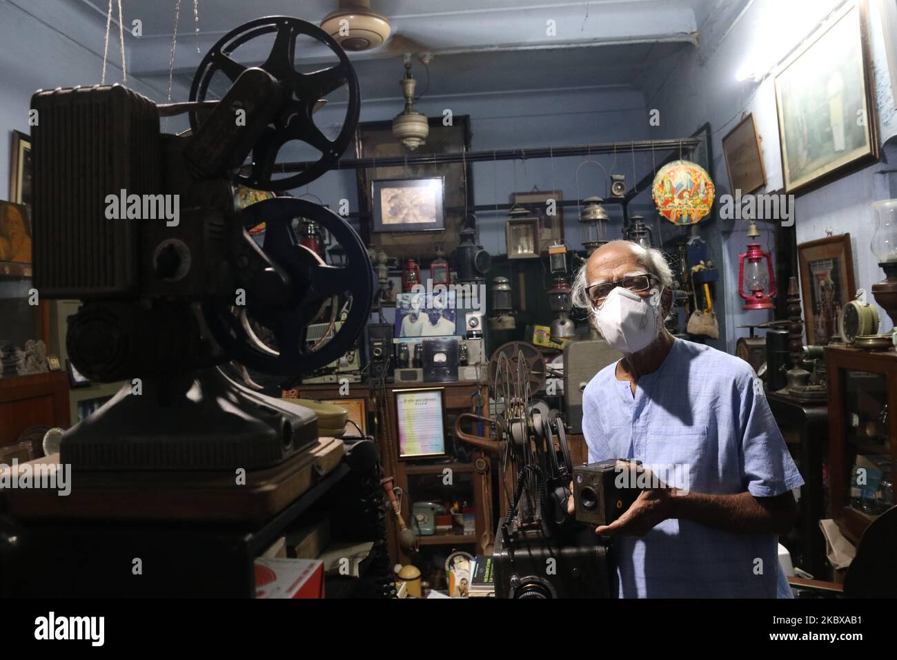 A collector Shri Sushi Kumar Chatterjee ,95 year old man shows an ...