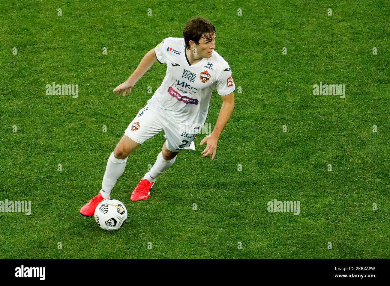 Mario Fernandes of CSKA Moscow in action during the Russian Premier ...