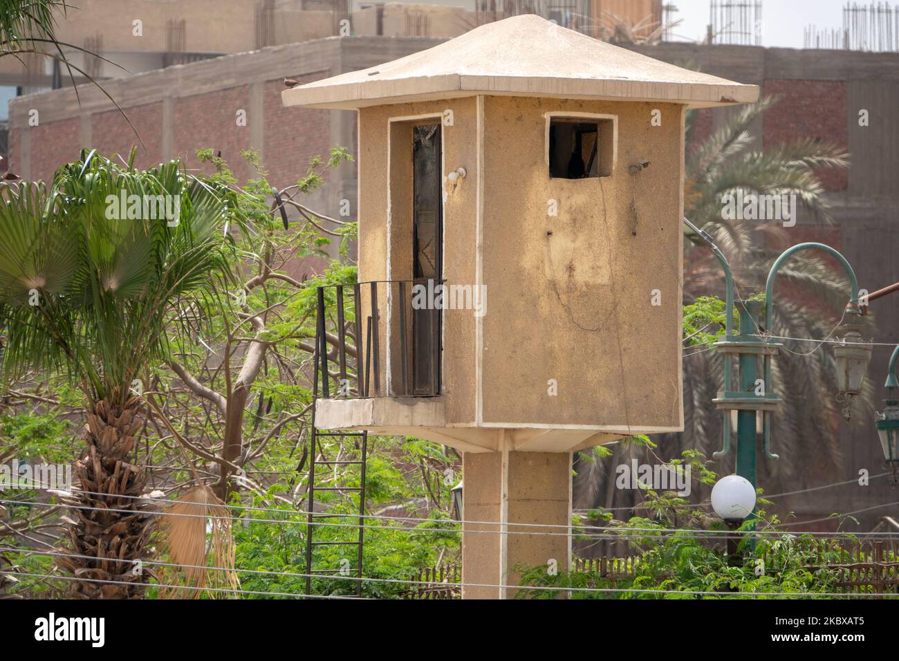 Elevated sentry box in Egyptian town Stock Photo - Alamy