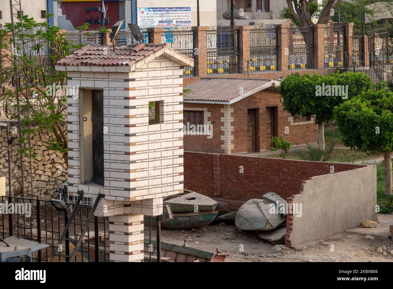 Elevated sentry box in Egyptian town Stock Photo - Alamy