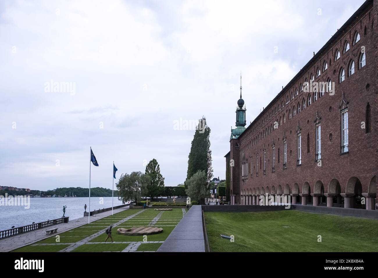 Architectural detail of Stockholm City Hall (Stockholms stadshus), seat ...