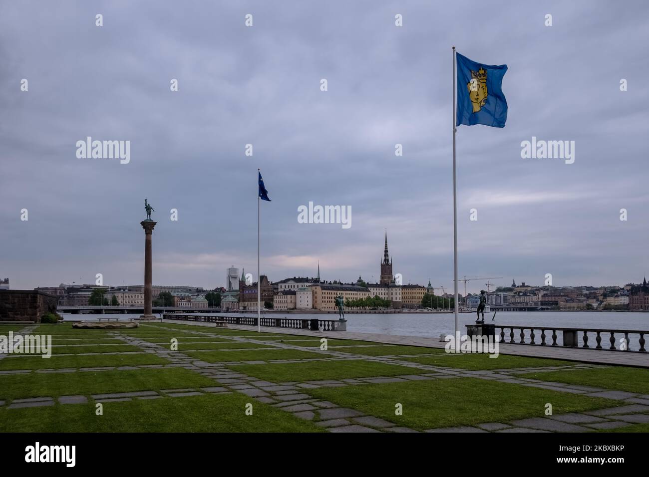 Architectural detail of Stockholm City Hall (Stockholms stadshus), seat ...