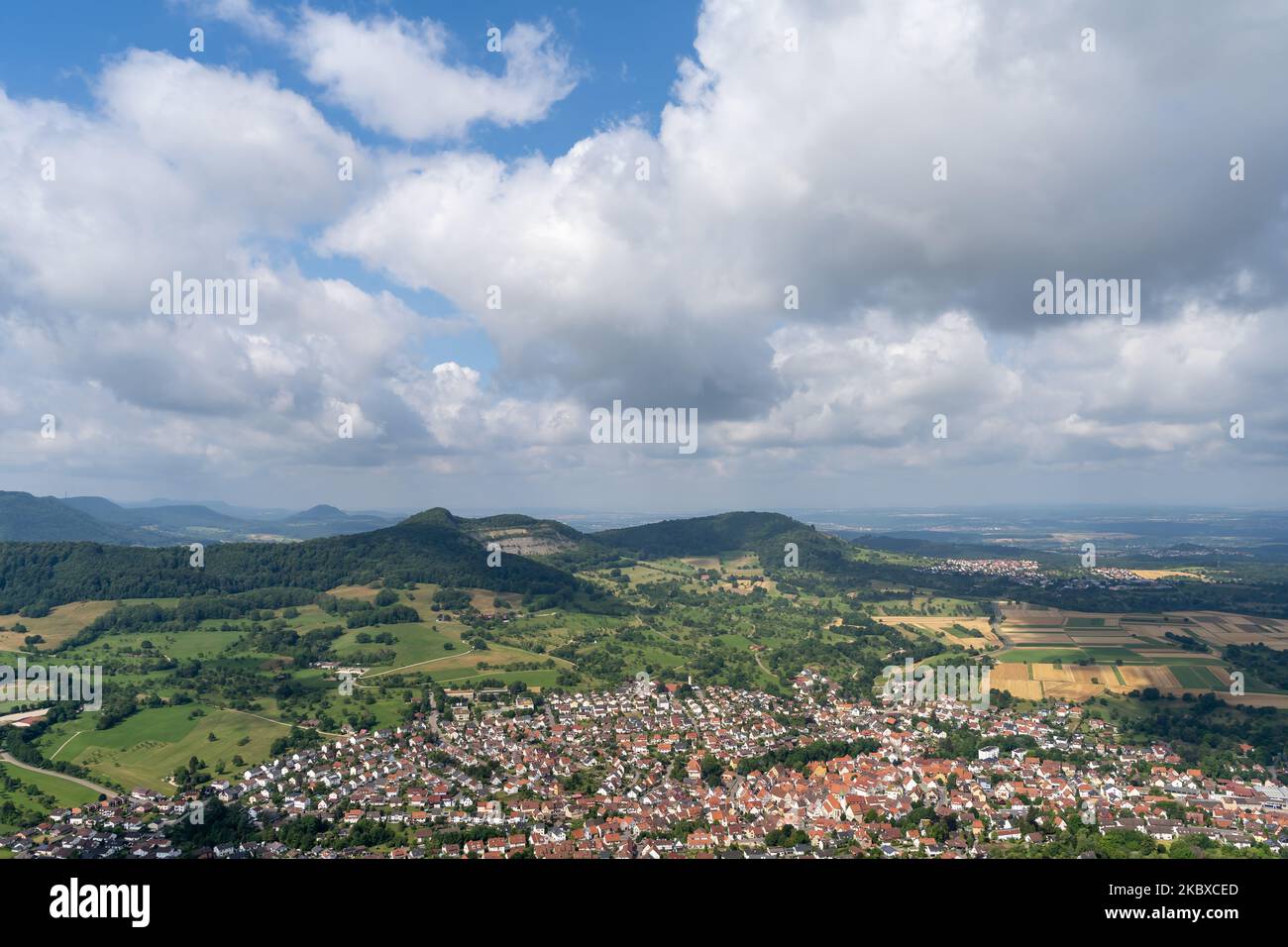 An aerial view of the village in the mountains in Germany Stock Photo ...