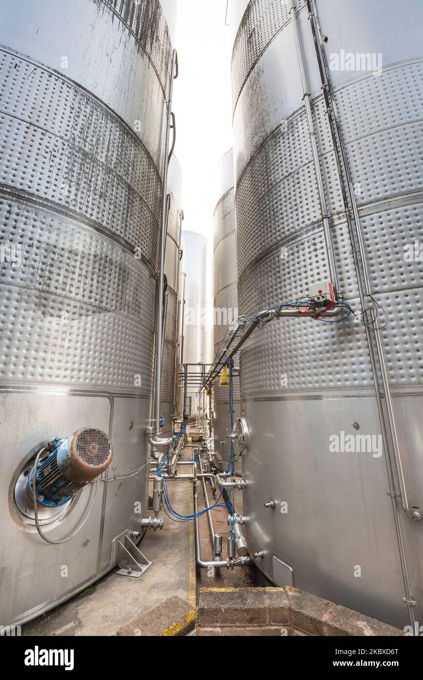 Cider storage vats Stock Photo - Alamy