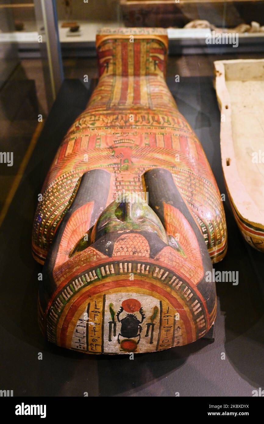 The inner coffin of Seshepenmehyt a mummy of ancient Egypt on loan from ...