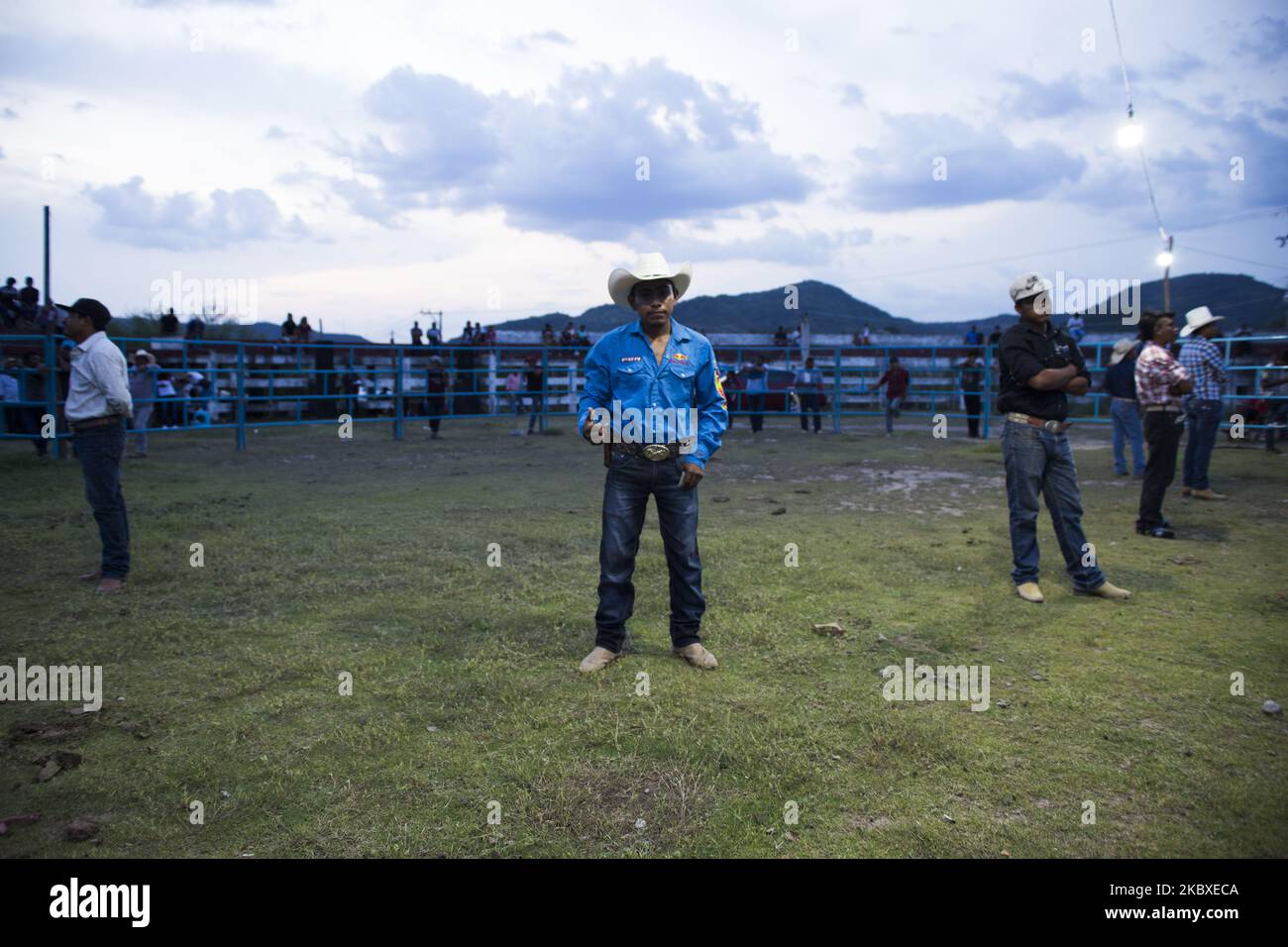 “Jaripeo”, a form of bull riding, in the Nahua indigenous community of ...