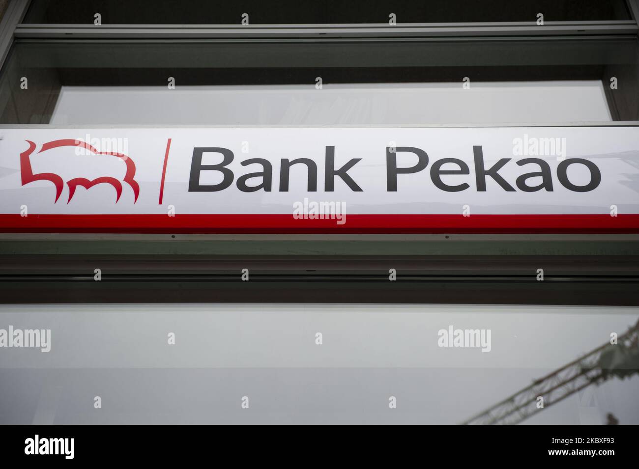 PKO S.A bank sign and logo is seen on August 23, 2020 in Warsaw, Poland ...