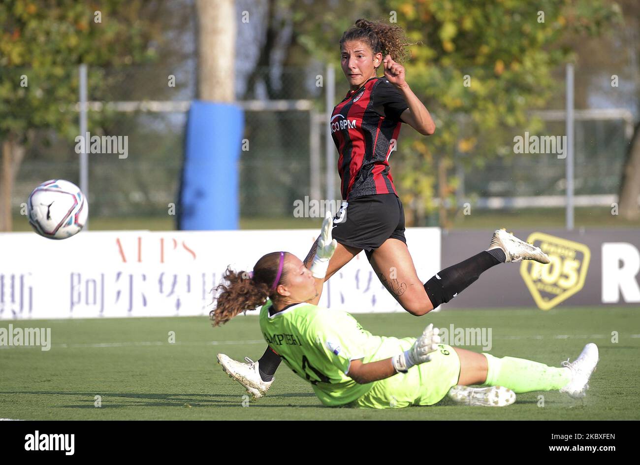 Miriam Chiara Longo of AC Milan scores his goal during the Women Serie ...