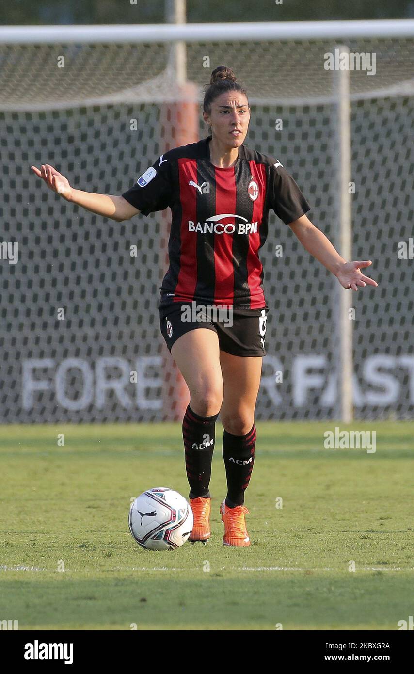 Laura Fusetti of AC Milan in action during the Women Serie A match ...