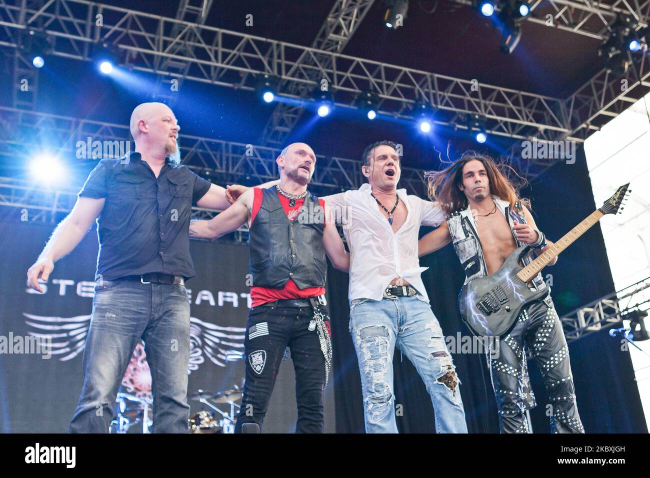 American Rock band Steel Heart play on the stage during the 10th ...