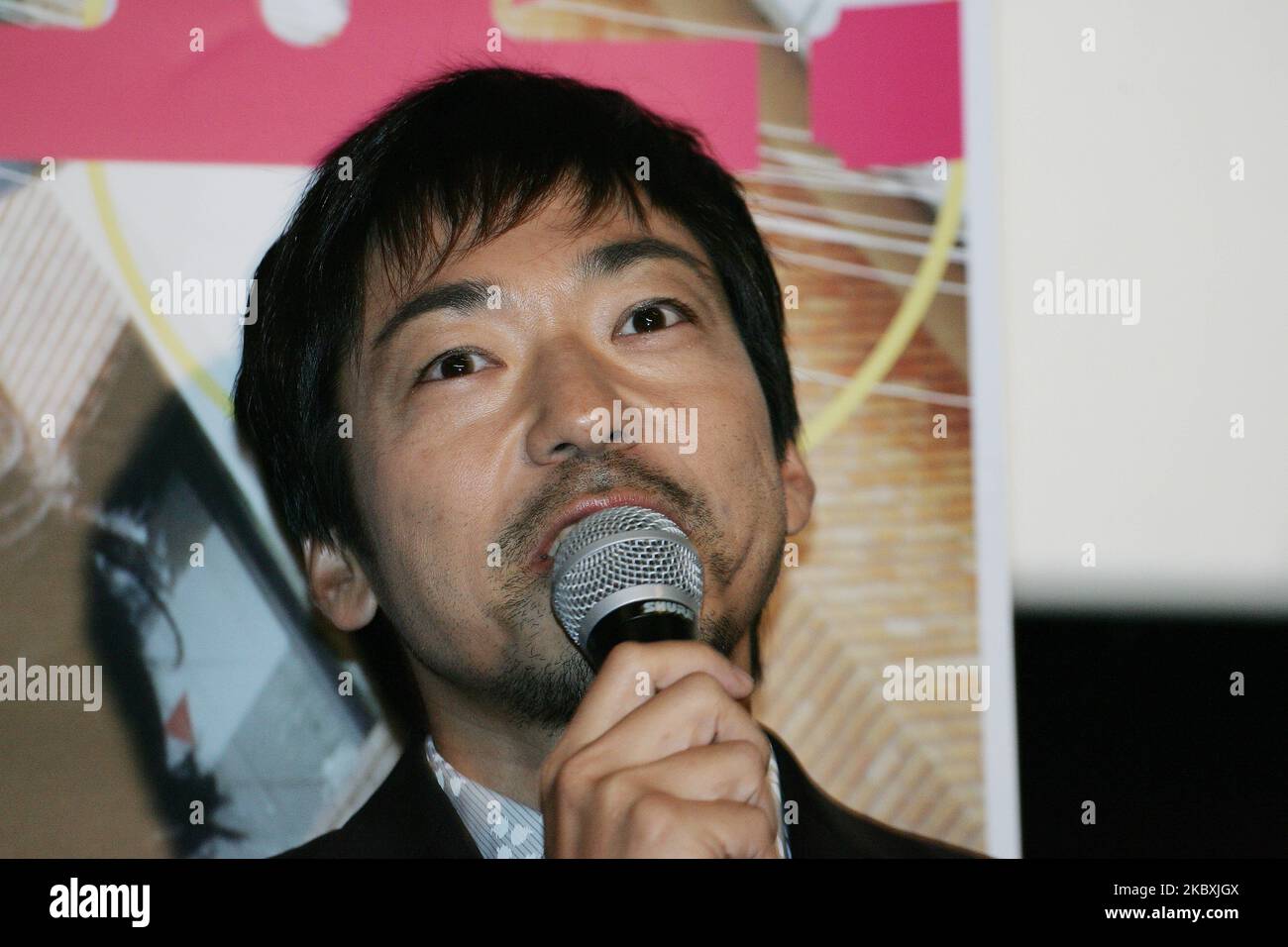 Teruyuki Kagawa, Japanese actor, answer to reporter question at cinema ...