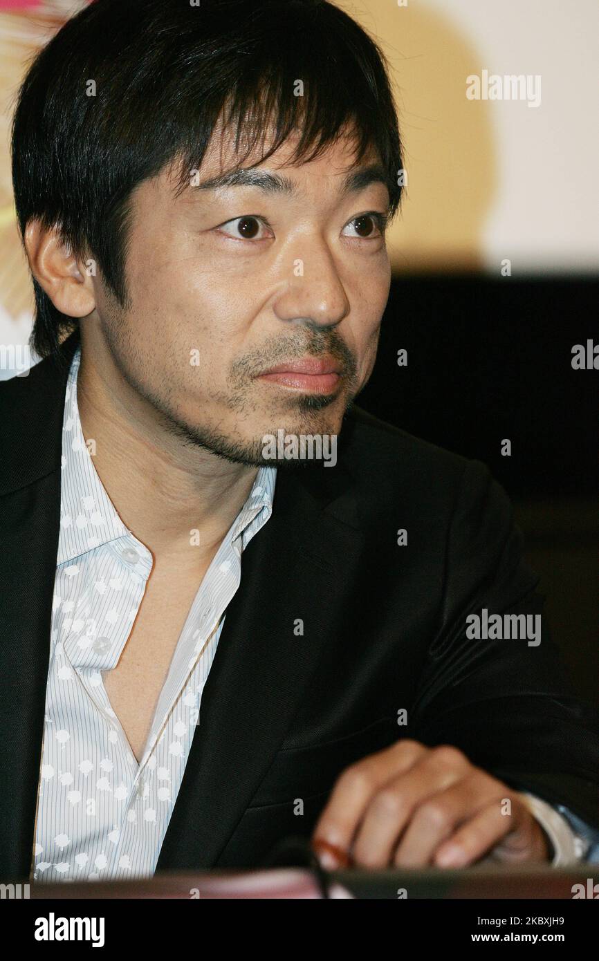 Teruyuki Kagawa, Japanese actor, answer to reporter question at cinema ...