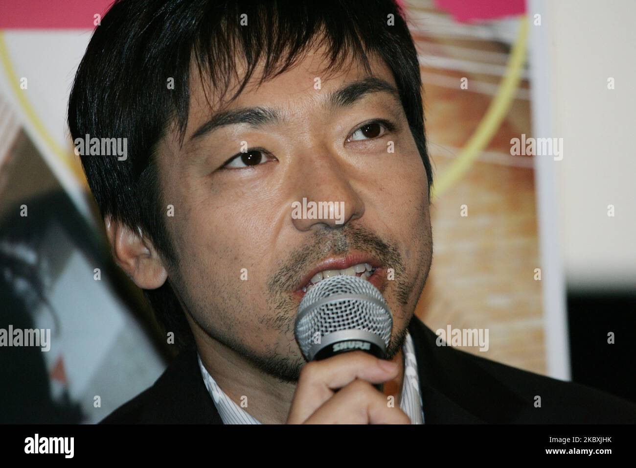 Teruyuki Kagawa, Japanese actor, answer to reporter question at cinema ...