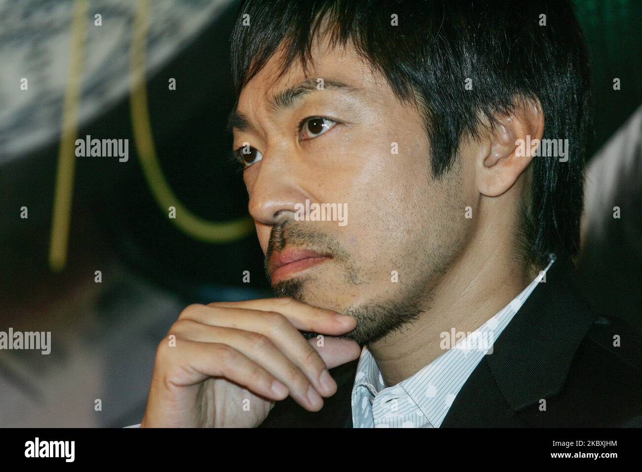 Teruyuki Kagawa, Japanese actor, answer to reporter question at cinema ...