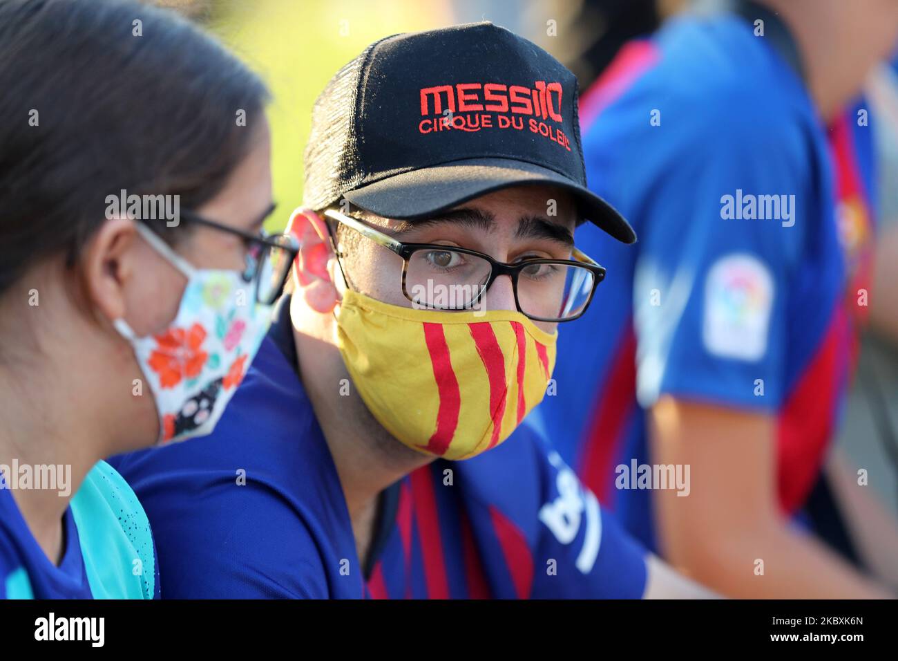 Demonstration in front of the FC Barcelona offices, calling for the ...