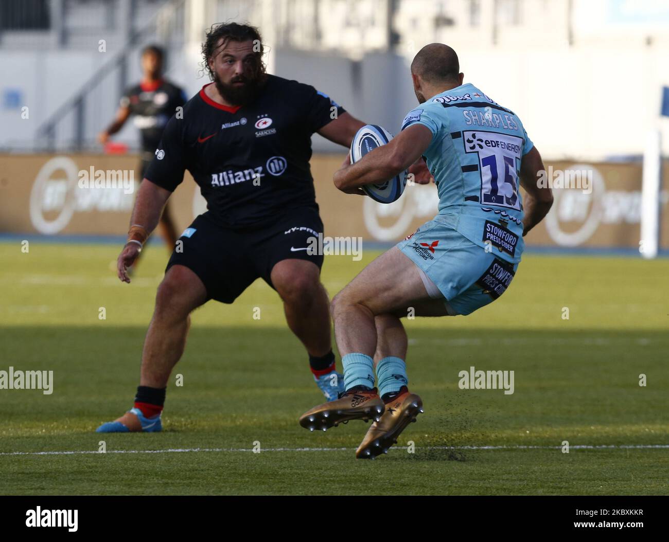 Alec Clarey of Saracens during Gallagher Premiership Rugby between ...