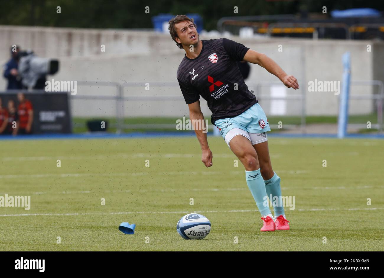 Lloyd Evans of Gloucester warming up during Gallagher Premiership Rugby ...