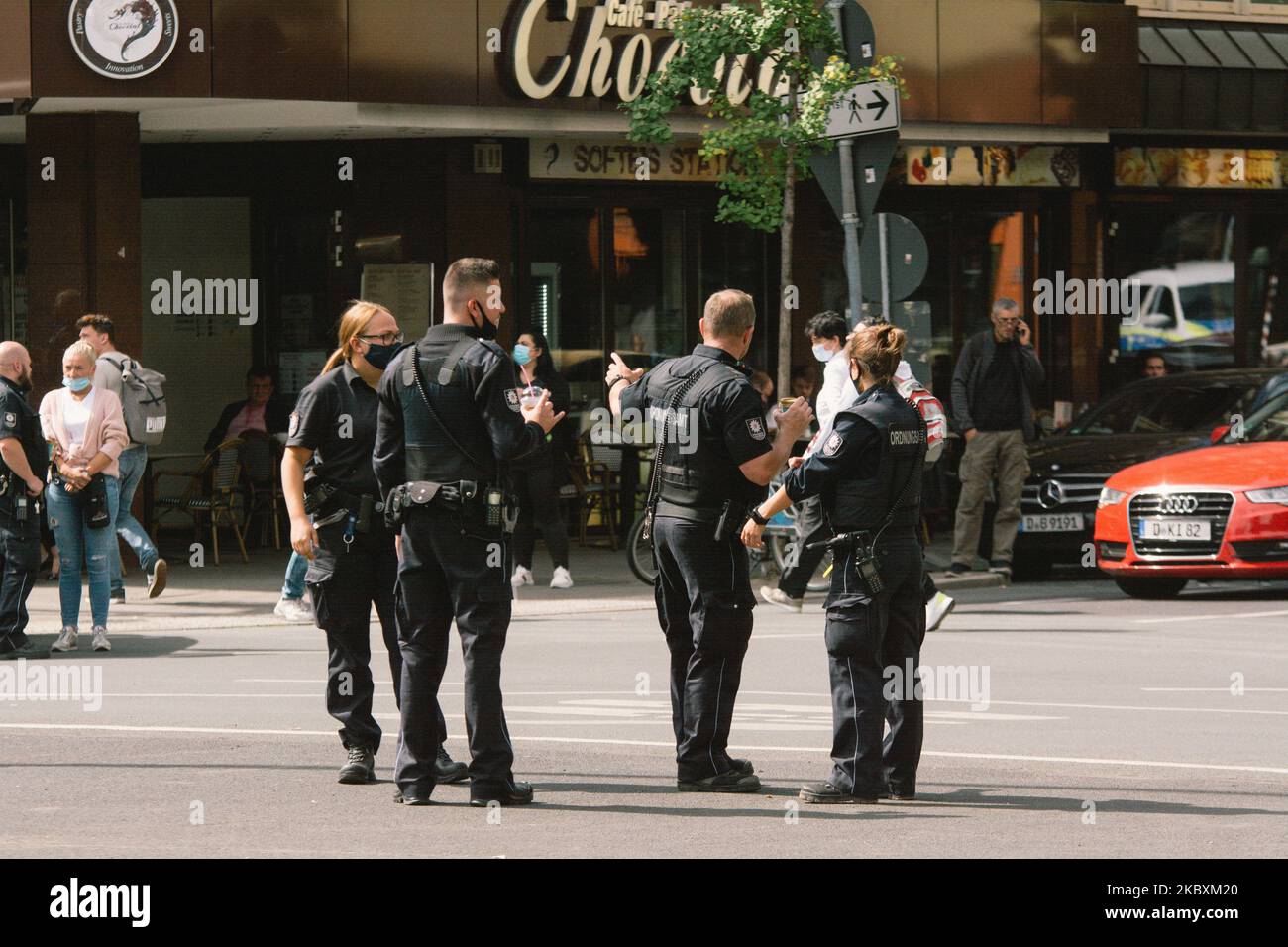policemen directs the traffic during the incident in front of ...